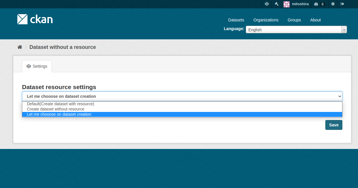 CKAN Extension No Resource – Keitaro